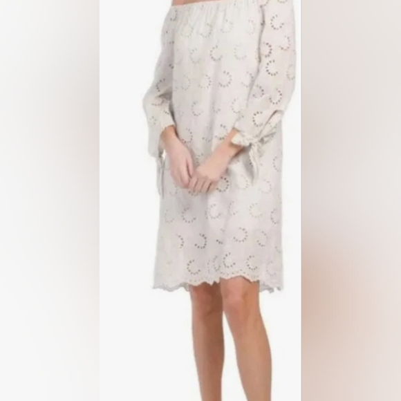 Valentina Naldi | Dresses | Valentina Naldi Off Shoulder Eyelet Midi ...